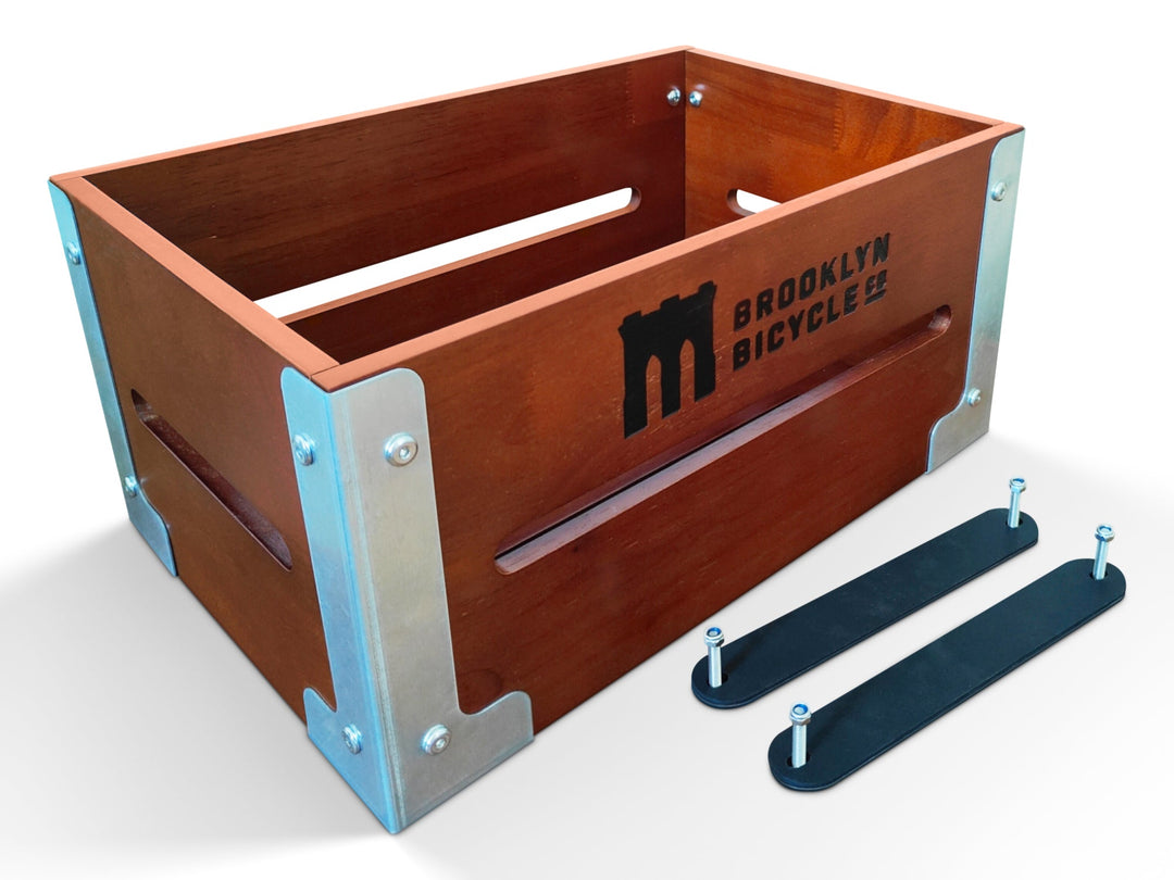 Handcrafted Wooden Rear Bike Crate – Brooklyn Bicycle Co.