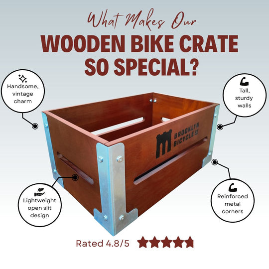 Wooden Rear Bike Crate – Brooklyn Bicycle Co.