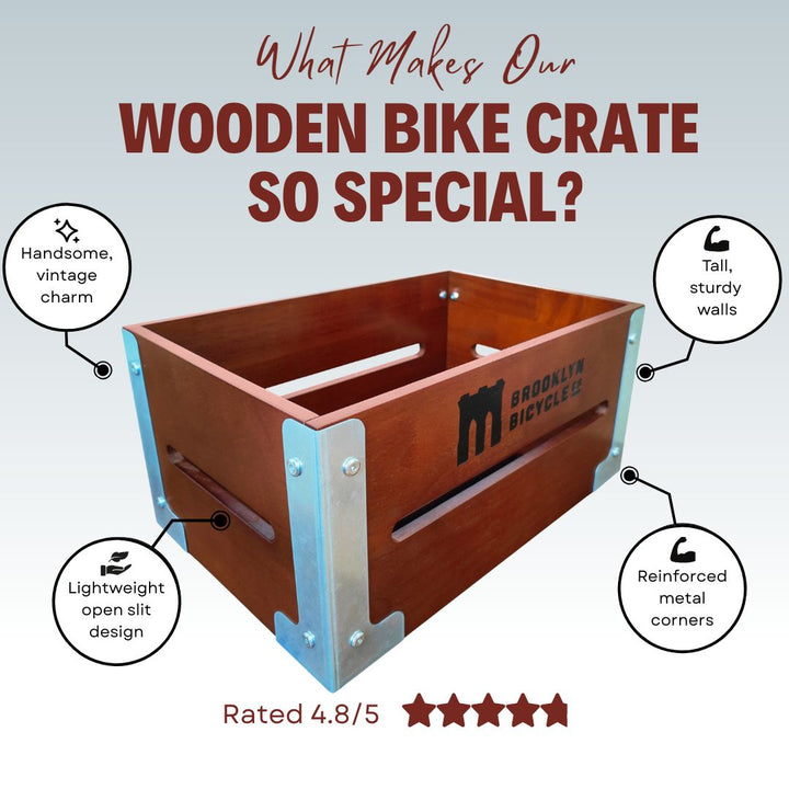 Wooden Rear Bike Crate – Brooklyn Bicycle Co.